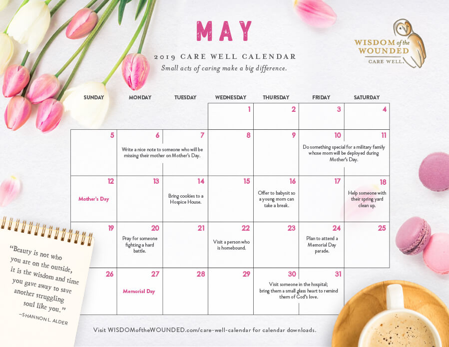 Care Well Calendar - Wisdom of the Wounded